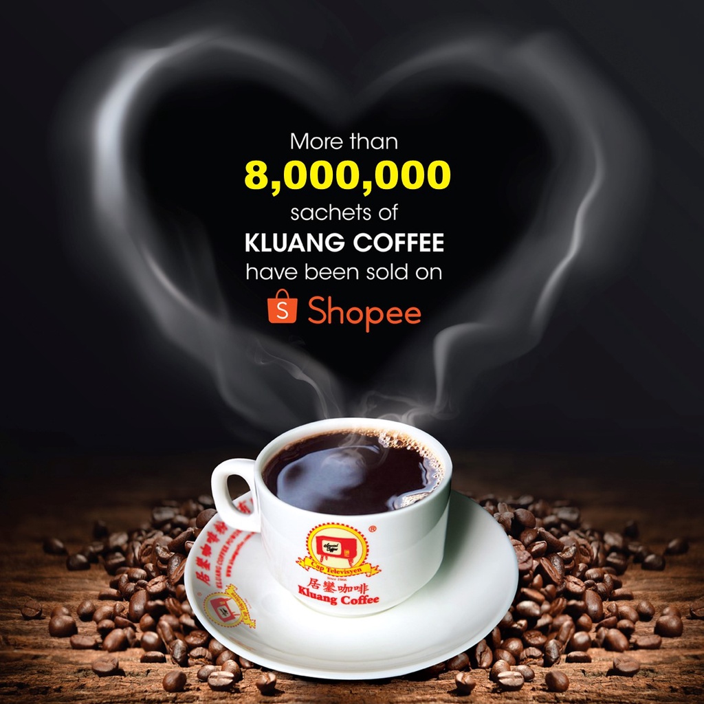 Kluang Coffee Cap Televisyen Kopi-O Kosong – Eco Pack Traditional Black ...