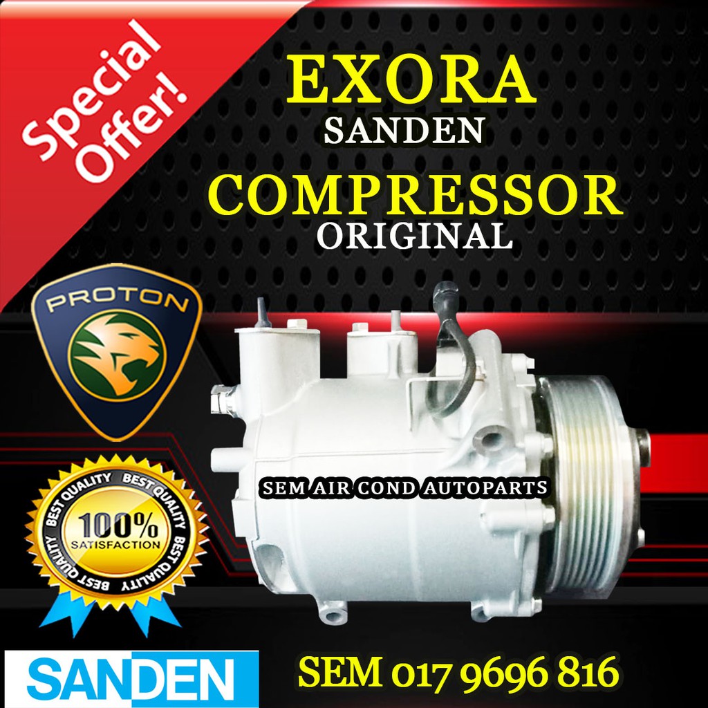 PROTON EXORA NEW MODEL ORIGINAL SANDEN SD COMPRESSOR/ KOMPRESOR (CAR ...