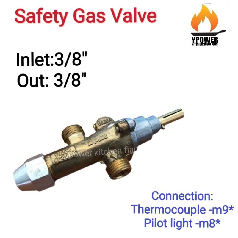 Safety gas valve / open burner / commercial kitchen equipment / spare ...