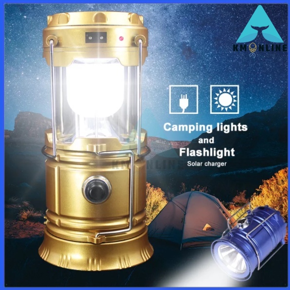 Portable Solar Charger Camping LED Flashlight Outdoor Lighting Folding ...