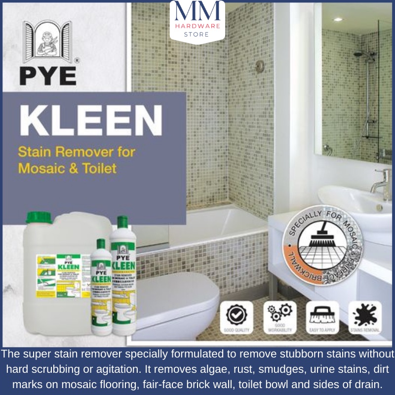 PYE Kleen Stain Remover For Toilet Mosaic Pencuci Lantai Mozek Cement ...