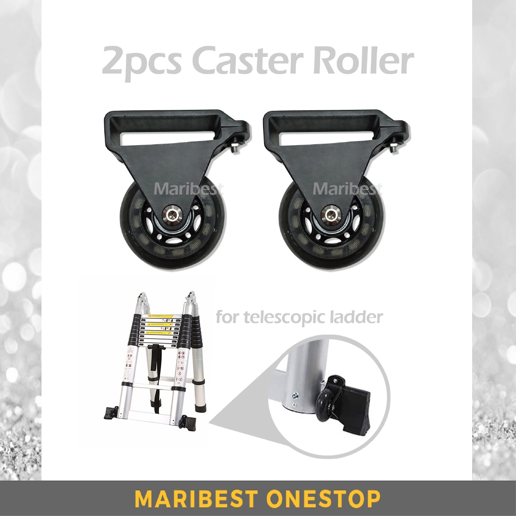 2PCS CASTER ONLY ROLLER FOR TELESCOPIC LADDER WHEELS - 2.5 INCH ...