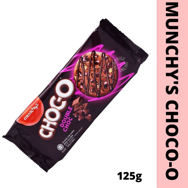 (READY STOCK) MUNCHY'S CHOC-O DOUBLE CHOCOLATE CHIP COOKIES 125g ...