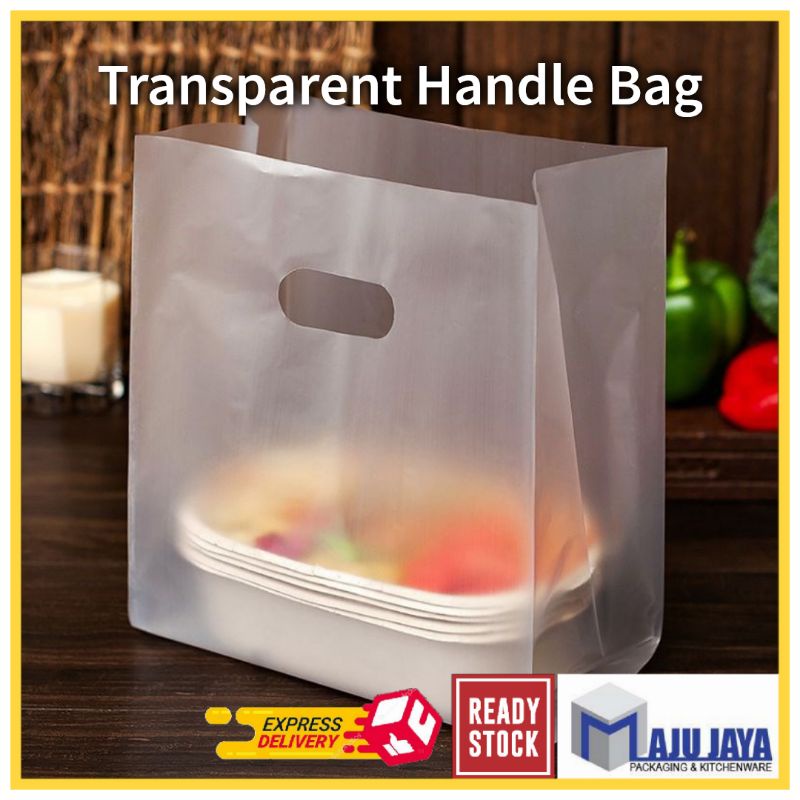 Bakery Plastic Handle Bag 500gm± / Bread cake box baking Dessert pastry ...