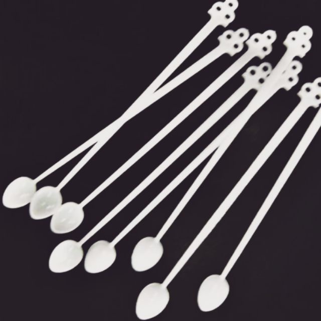 100pcs Disposable Plastic Stirrer - 5 inch / Mini Spoon / Coffee ...