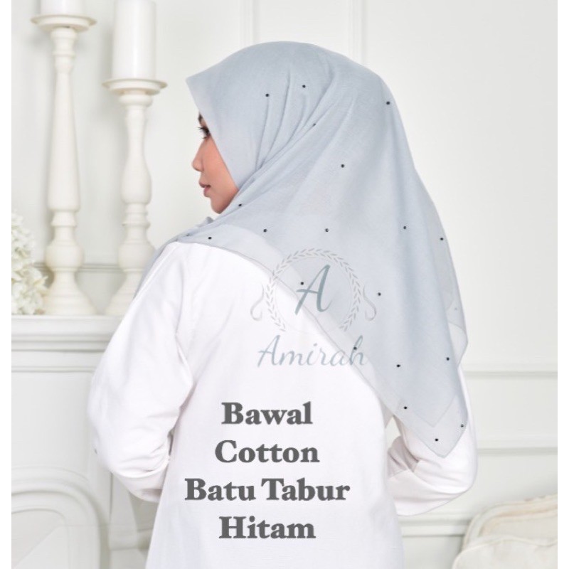 Bawal Cotton Batu Tabur Hitam (NEW COLOR) | Shopee Malaysia