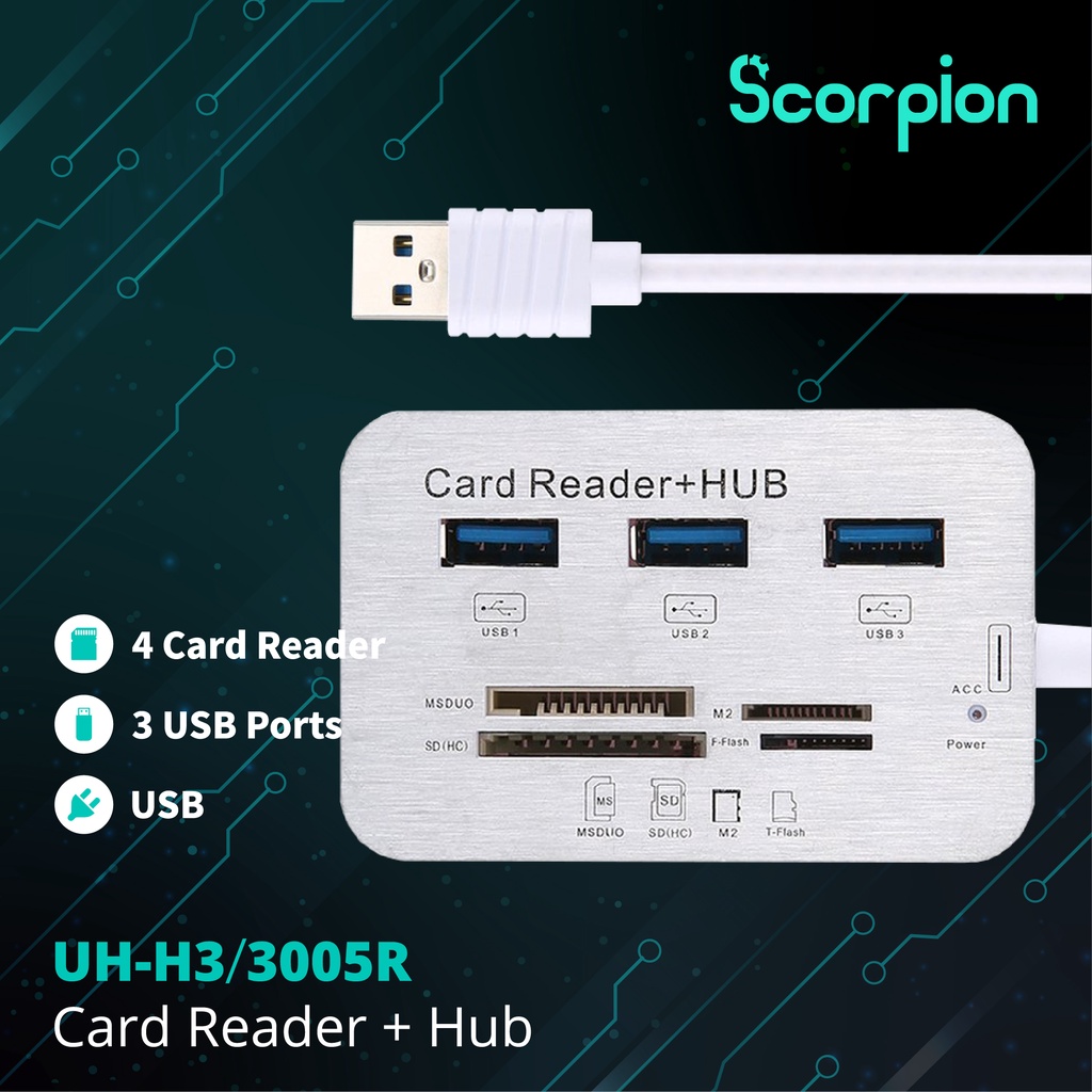 UH-H3／3005R USB Hub 3.0/3.1 + Card Reader | Shopee Malaysia