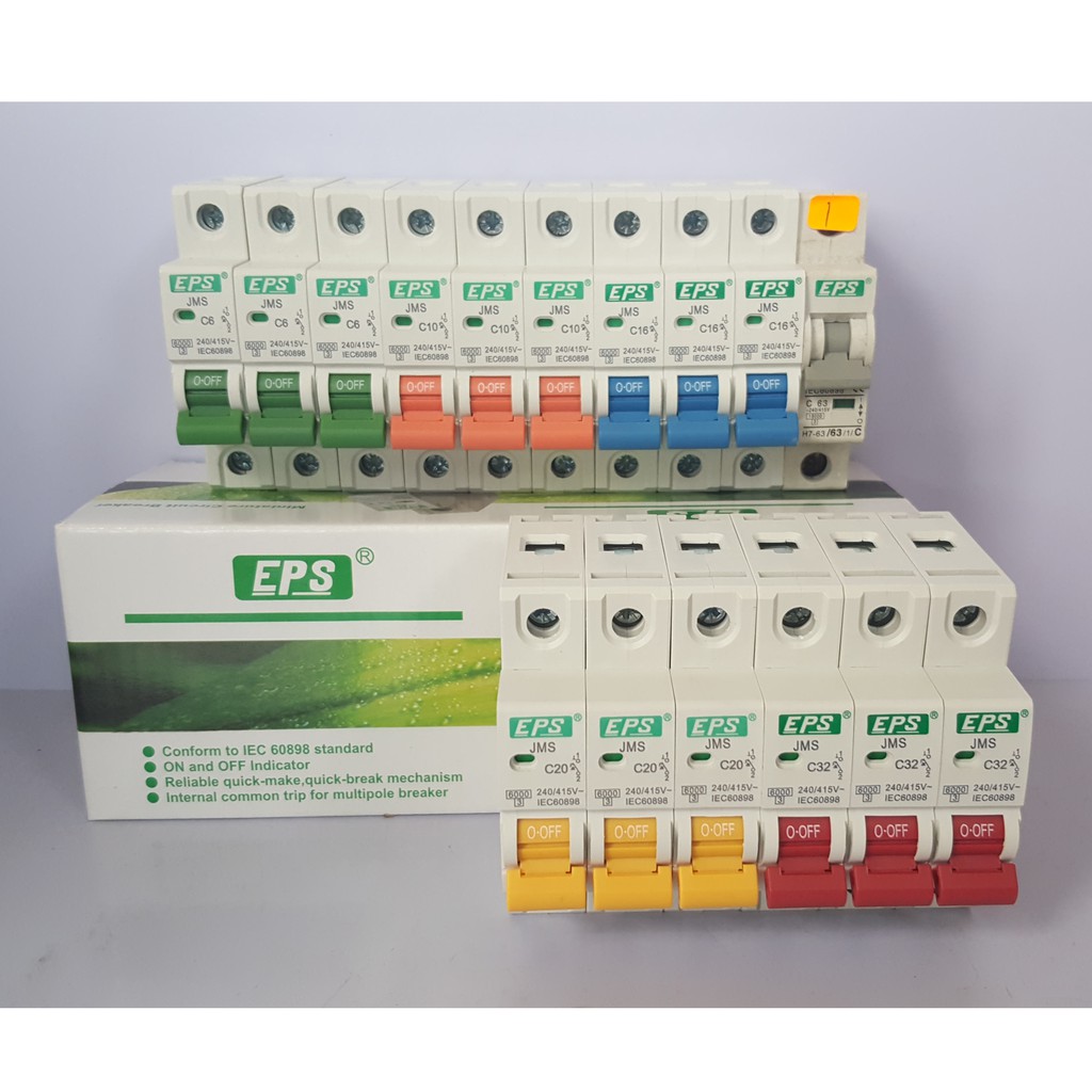 EPS mcb 6kA 1pole 2poles 3poles Miniture Circuit Breaker 6a 10a 16a 20a ...
