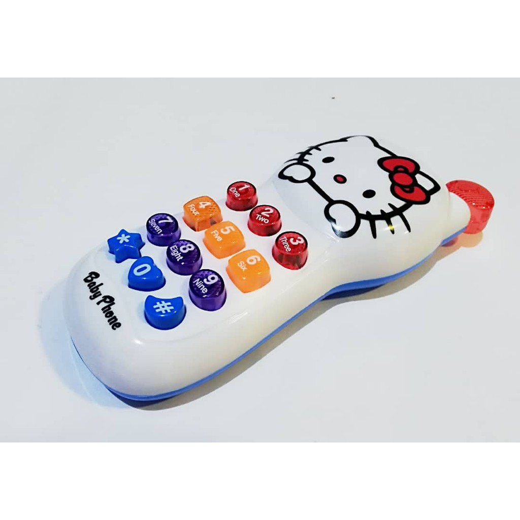 Light and Music Baby Phone Toy Cartoon Phone Mickey Hello Kitty ...