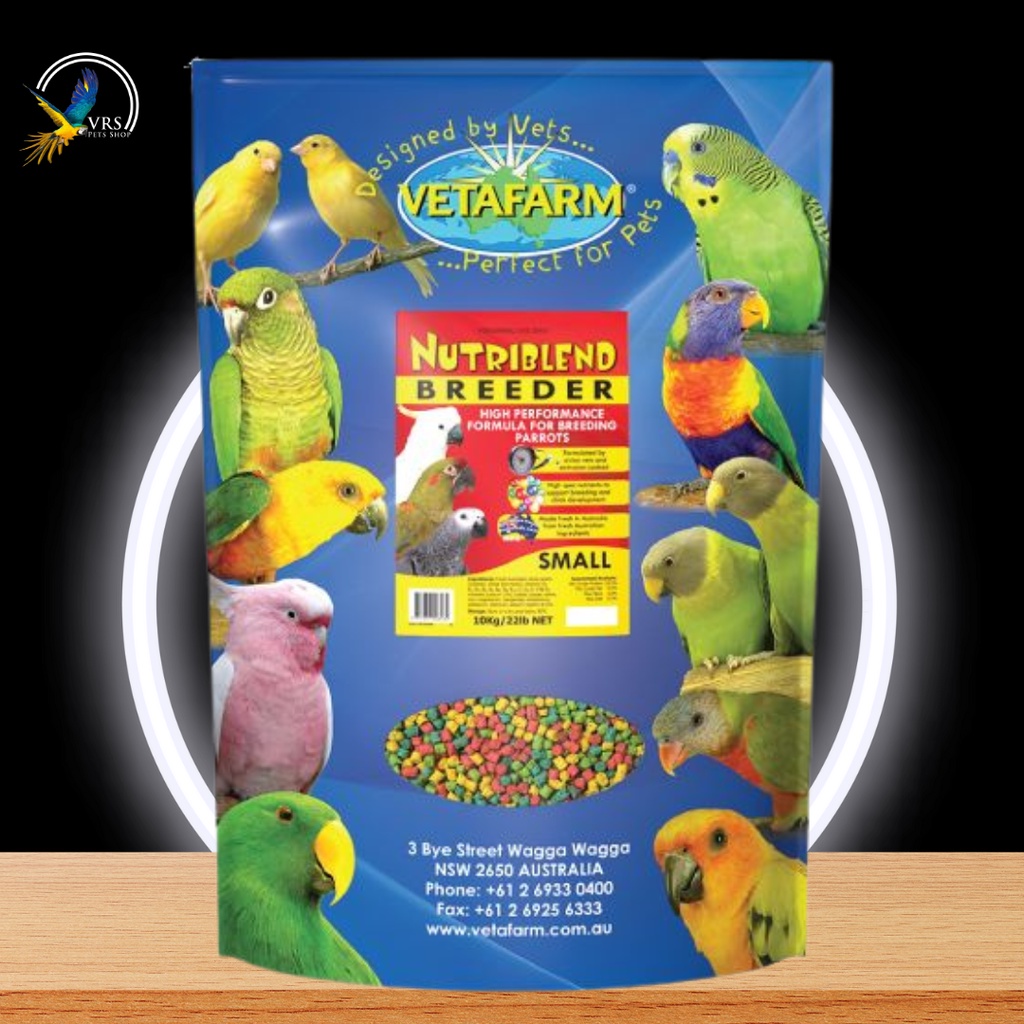 VETAFARM NUTRIBLEND BREEDER PELLETS SMALL // ORIGINAL PACK // 10KG ...
