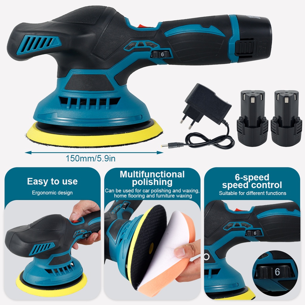 12V Auto Beauty Waxen Auto Paint Care Polishing Machine Washing ...