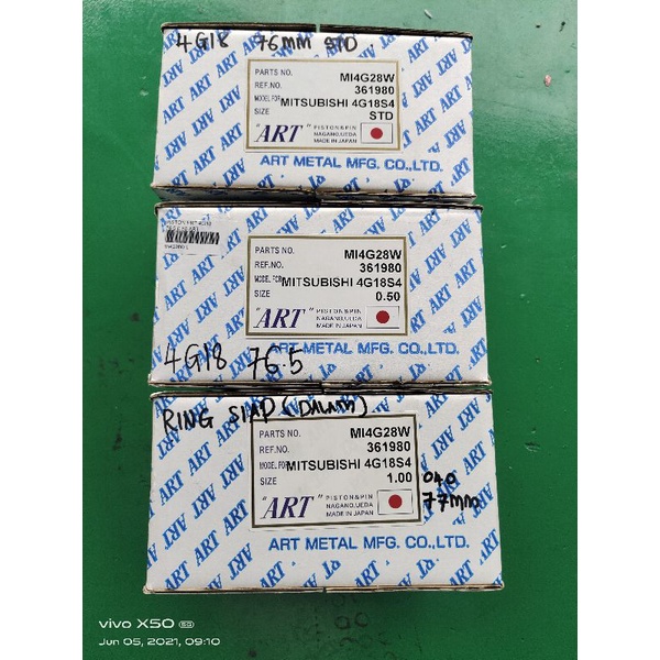 Proton Waja MMC 4G18 🔥ART🇯🇵Piston Set 4Pc Inc Pin | Shopee Malaysia
