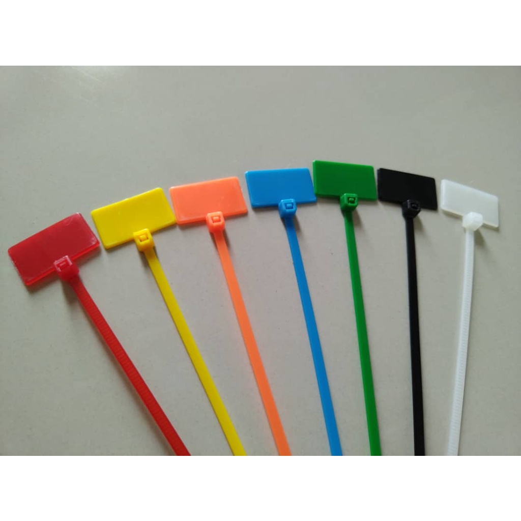 (Ready Stock) Markers Labels Cable Tie Easy Mark Plastic Self-locking ...