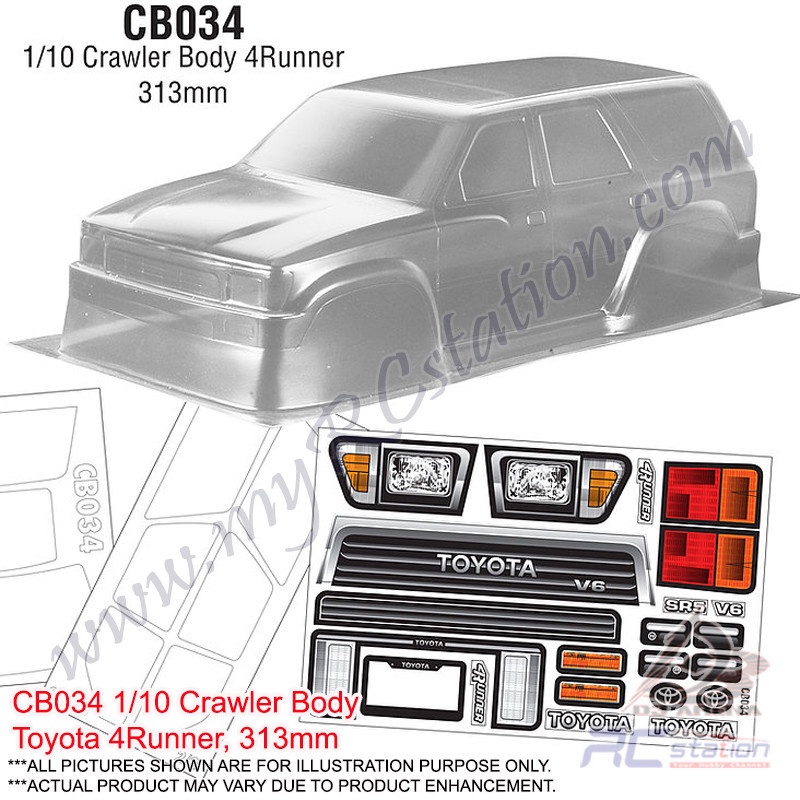 Team C Crawler Clear Body Shell CB034 1/10 Crawler Body Toyota 4Runner ...