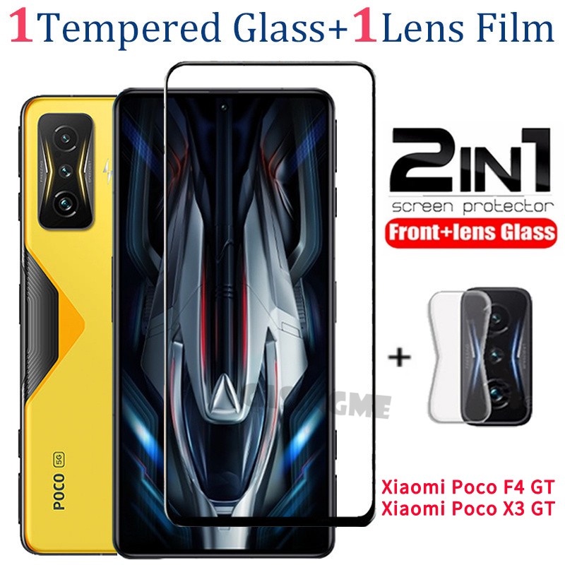 2 in 1 Screen Protector For Xiaomi Poco F4 X4 GT Poco X3 F3 GT Full ...