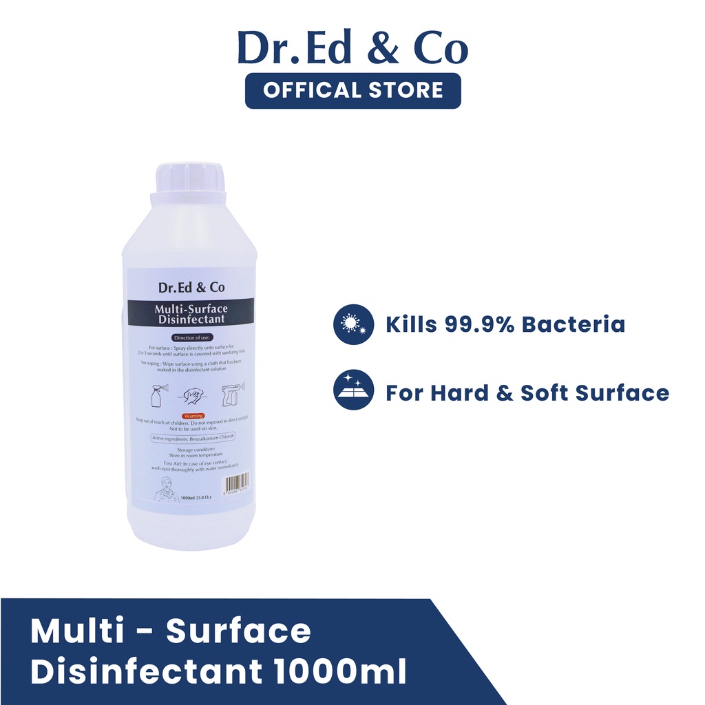 Dr.Ed & Co Multi-Surface Disinfectant 1000ml For Hard & Soft Surface ...