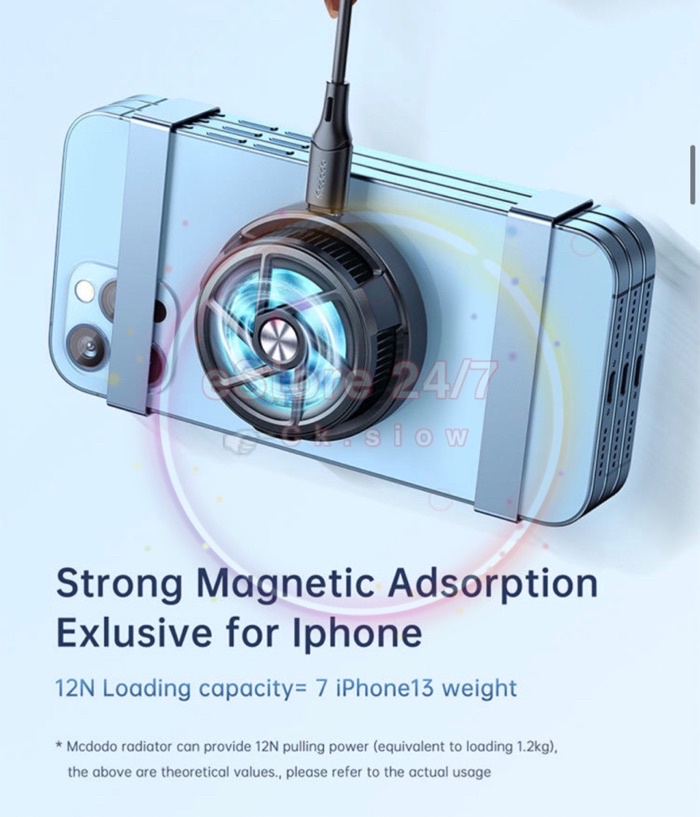 Mcdodo CH 2120 15W Magnetic Wireless Game Charger Mobile Phone Pad Cooling Fan Radiator Turbo ...