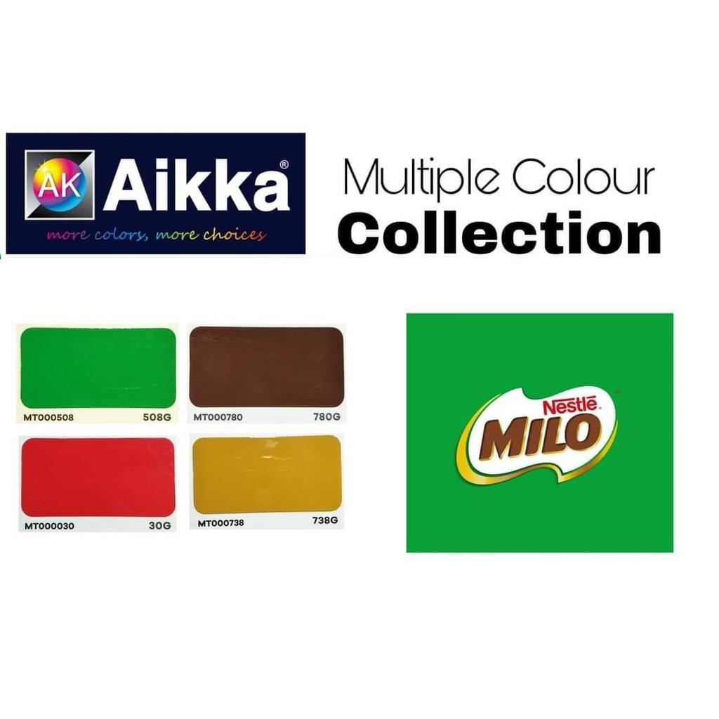 AIKKA MILO SIGNBOARD COLOUR - 508G GREEN / 780G BROWN / 30G RED / 738G ...