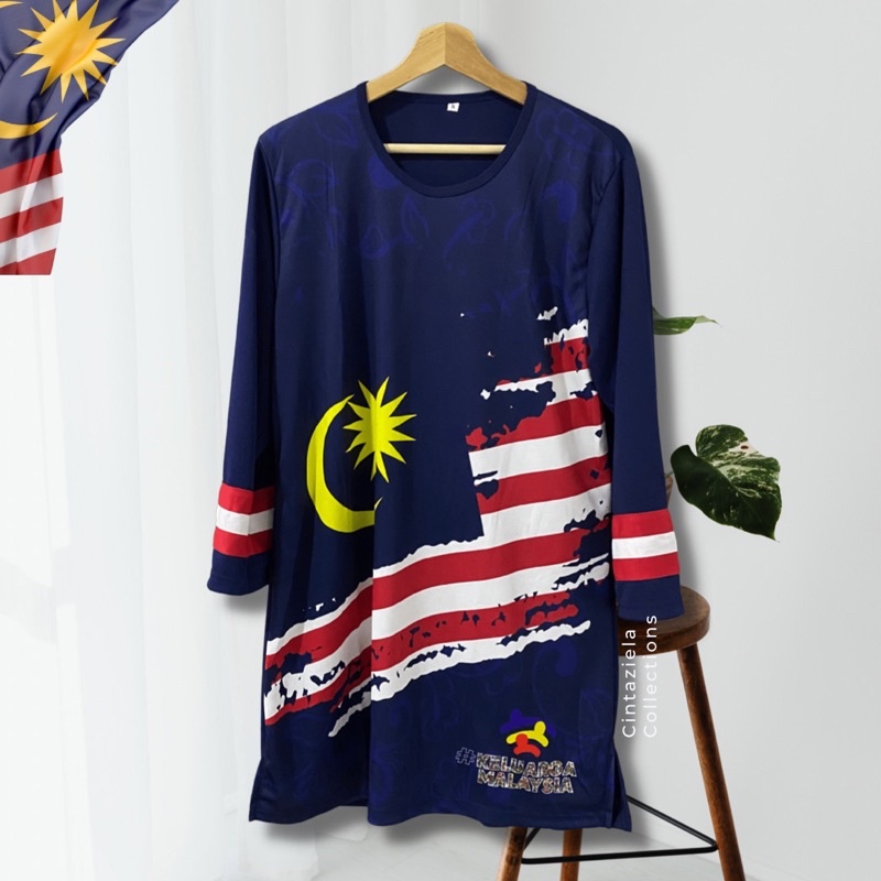 (S-5XL) BAJU MUSLIMAH MERDEKA JERSEY (3 RM 100) | BAJU MUSLIMAH MURAH ...