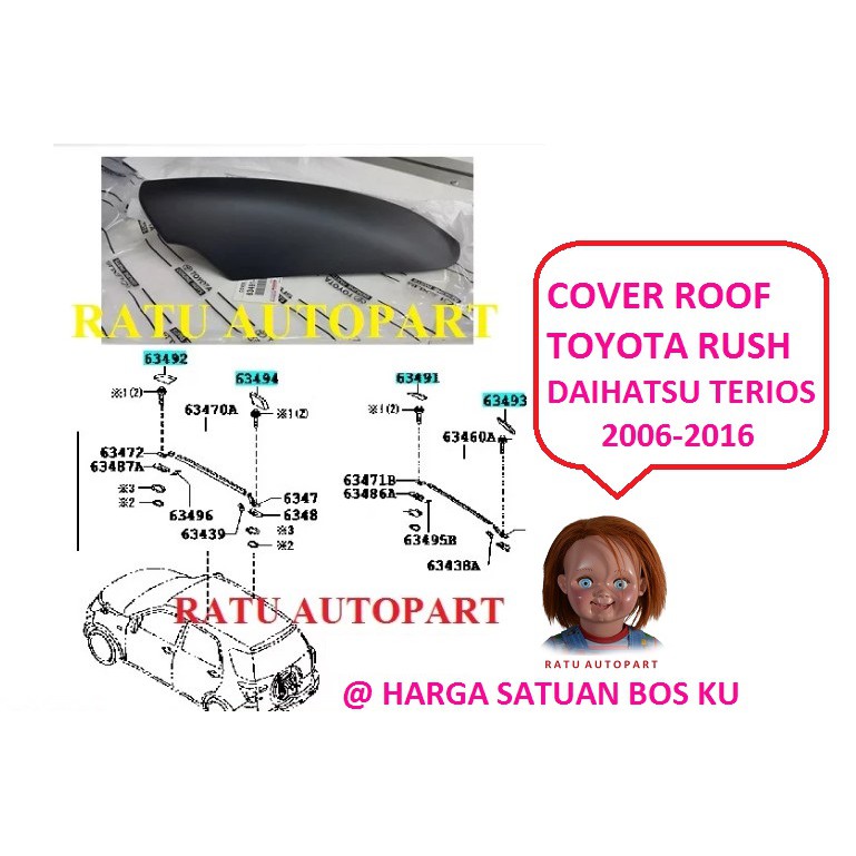 Terios Rush Roof Rail Cover under 2016 | Shopee Malaysia