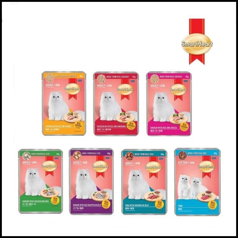 🐱 SMART HEART POUCH ALL FLAVOUR 85G 🐱 | Shopee Malaysia