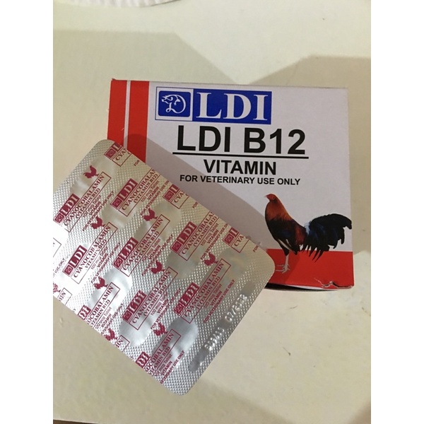 LDI Cyanocobalamin Vitamin B12 for gamefowl Sold by 10tablets | Shopee ...