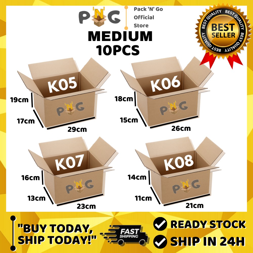 Wholesale (10 Pcs) Packaging Box/Corrugated/Carton Box/Kotak/纸箱- 4 ...