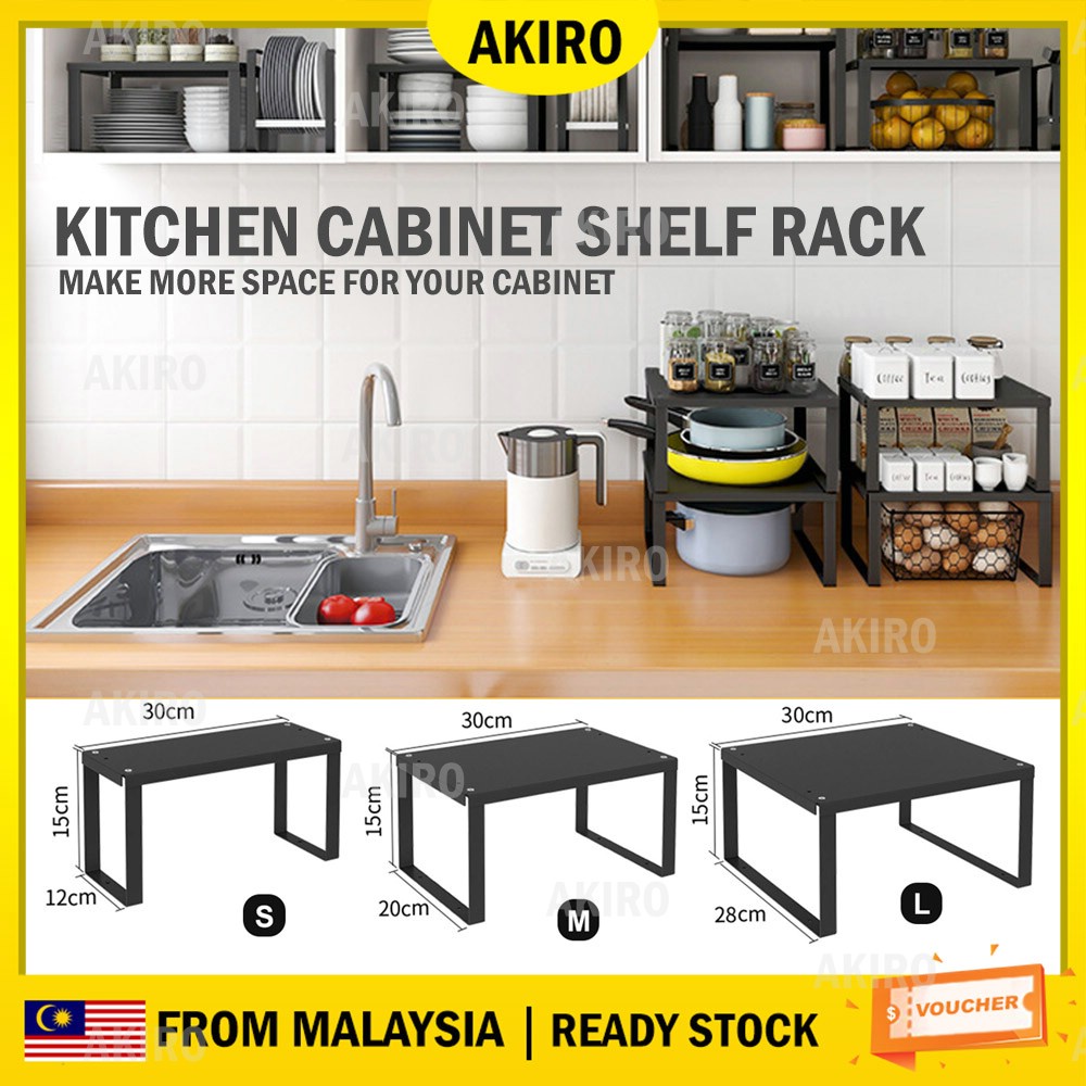 AKIRO Kitchen Cabinet Shelf Insert Unit Rak Dapur Desktop Table ...