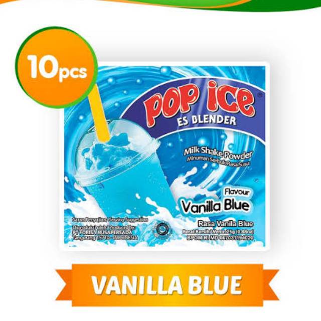 Pop Ice Flavor Vanilla Blue Milk Shake Milk Milk | Shopee Malaysia