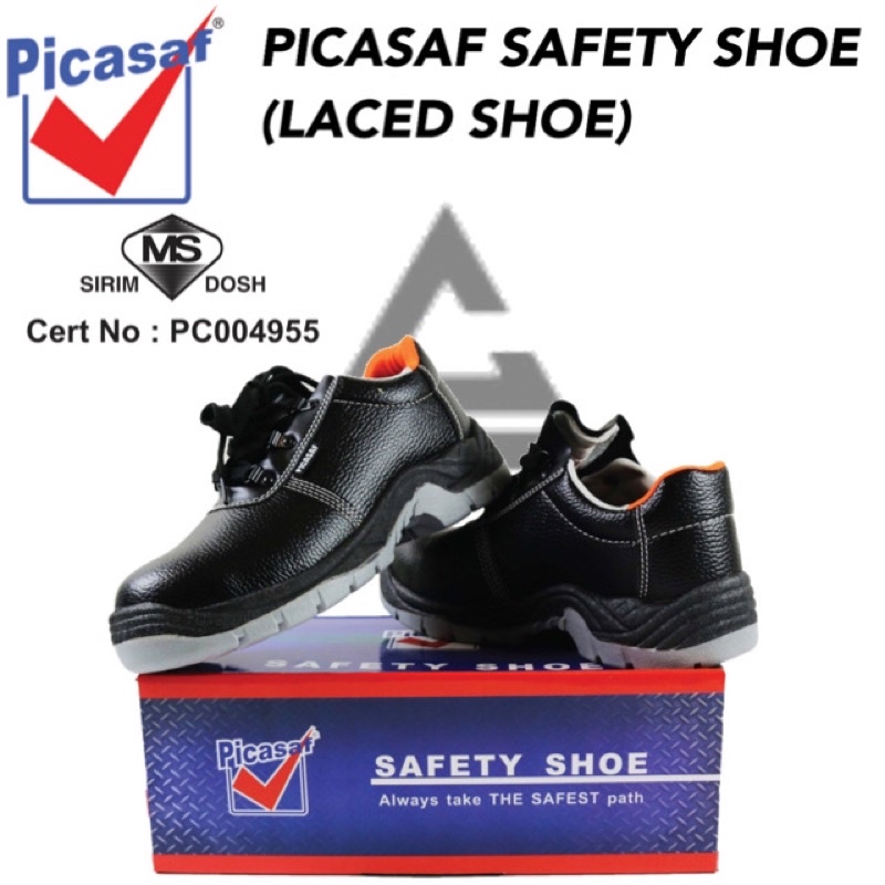 (100% QUALITY) PICASAF LACED SAFETY SHOE PCS1011 (SIRIM APPROVED ...