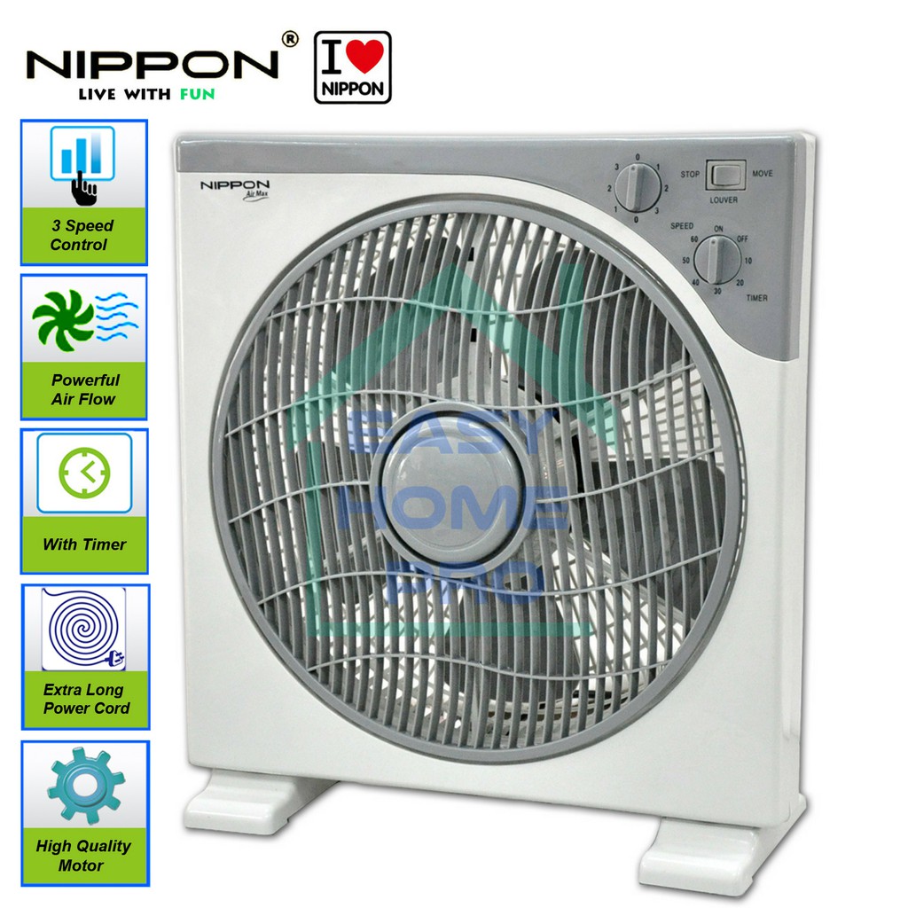NIPPON NBF-121 12" BOX FAN | Shopee Malaysia