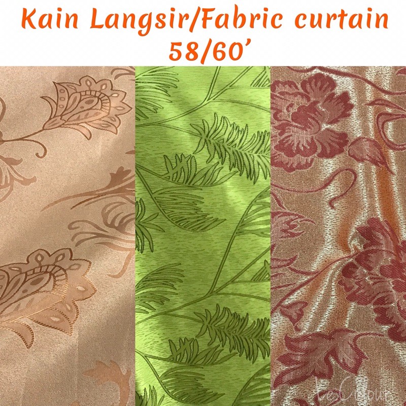 (1m) Fabric curtain / Kain langsir belum jahit 58/60’ | Shopee Malaysia