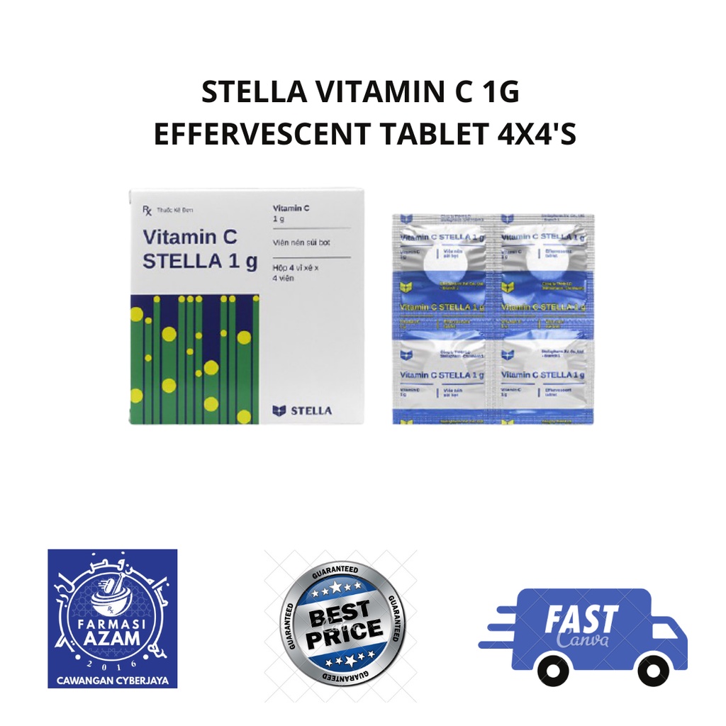 Stella Vitamin C 1g Effervescent tablet | Shopee Malaysia