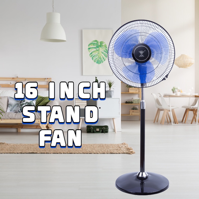 Premium Stand Fan With 3 Blades Turbine Wings 4 Speed Mode Quiet And ...