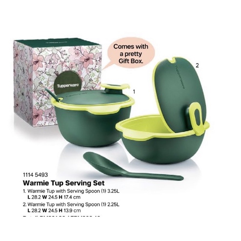 Tupperware Original!!Warmie Tup Serving Set (2pcs) | Shopee Malaysia