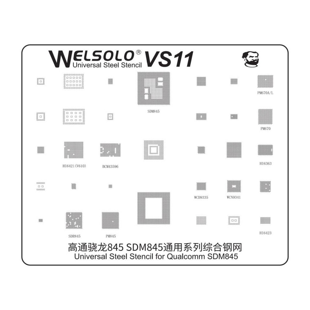 WELSOLO VS11 IC MOLD FOR QUALCOMM UNIVERSAL STEEL STANCIL ORIGINAL ...