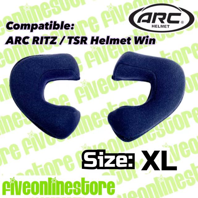 ARC Ritz L XL XXL Helmet Side Sponge Inner Pad Repalcement Set Padding ...