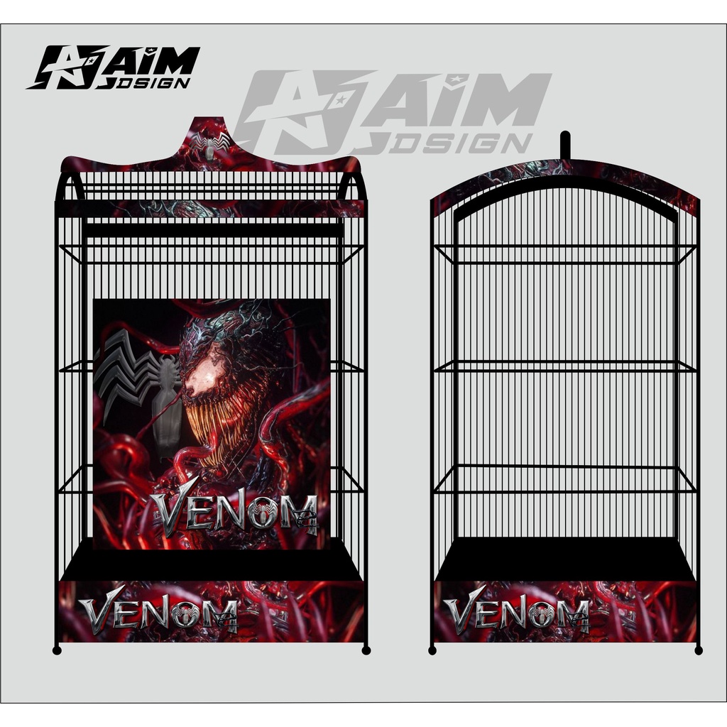 Ebod Bird Cage Decal Sticker, BnR motif venom And Can request | Shopee ...