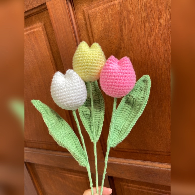 Crochet tulip flower|Bunga Tulip Kait|Hadiah bunga kait|Bunga tulip ...