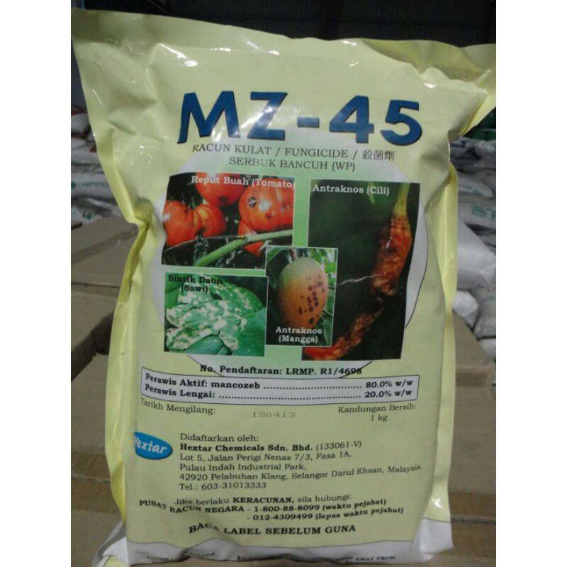 Mancozeb (Racun Kulat) 菌药粉 Hextar MZ-45 1KG | Shopee Malaysia