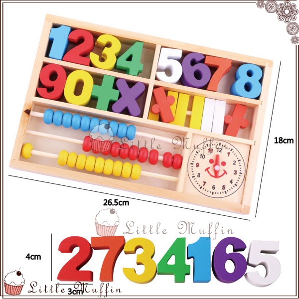 Original Wooden Preschool Education Enlightenment Number Learning Box ...