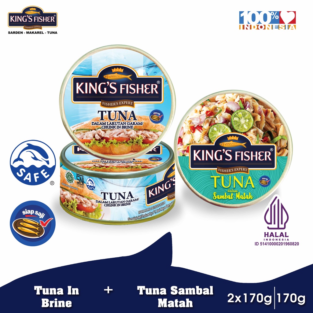 Package Of 3pcs Fisher Tuna in Salt Water Tuna in Brine And Tuna Matah ...
