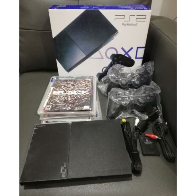 PS2 SCPH-90006 New Set with 2 analog joystick,8mb memory card,10 games | Shopee Malaysia