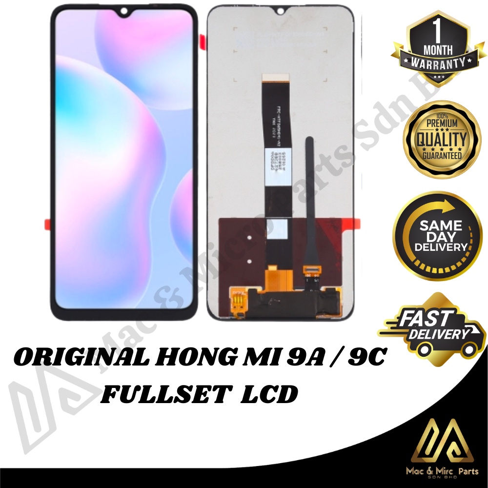 ORIGINAL REDMI 9A / 9C FULLSET LCD DISPLAY WITH TOUCH SCREEN DIGITIZER ...