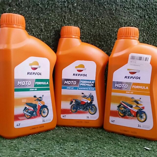 REPSOL Engine Oil 4T 1L ( 20W50 / 10W40 / SAE 40 / 15W50 ) Mineral ...