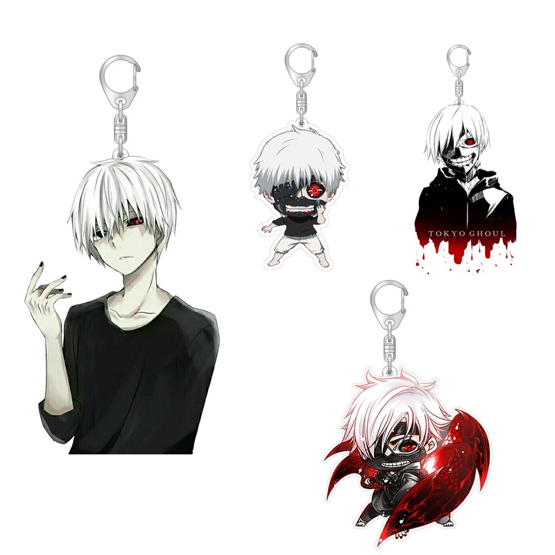 Tokyo Ghoul Keychain Acrylic Anime Keyring Bag Pendent Kaneki Ken ...