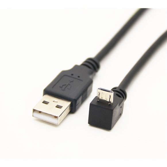 1m USB 2.0 A Male to Micro B Up Angle Micro USB 90 Degree Data Sync ...