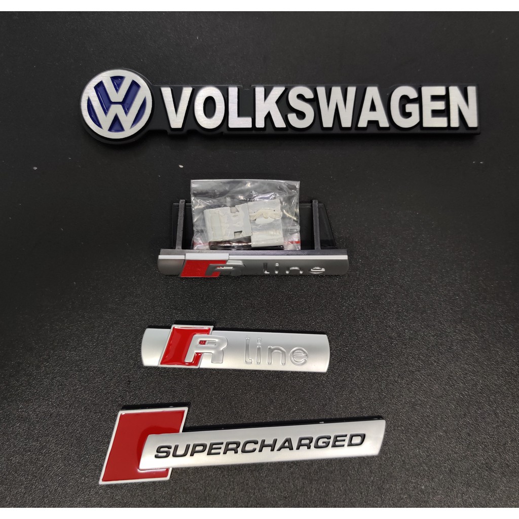 Volkswagen R Line Supercharged Oem Emblem Logo | Shopee Malaysia