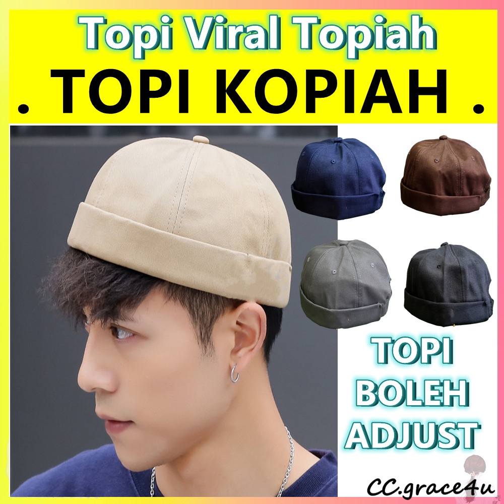Topi Kopiah Viral Topiah Korean Style MikiHat Trend Baru Songkok Roll ...
