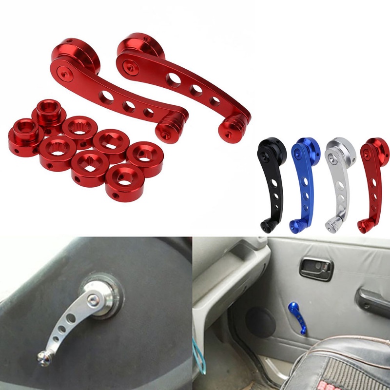 1 Pair Aluminum Alloy Universal Car Window Close Hand Crank Handle ...